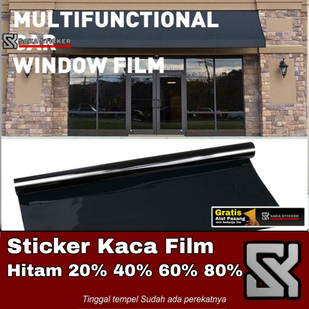 Jual Kaca Film Riben Hitam 80% 60% 40% 1 Roll ( 152 x 50Meter ) | Shopee Indonesia