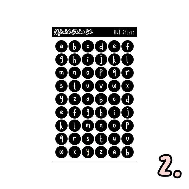 Jual HWL STUDIO - Alphabet Sticker - Sticker Huruf - Sticker Dekorasi ...