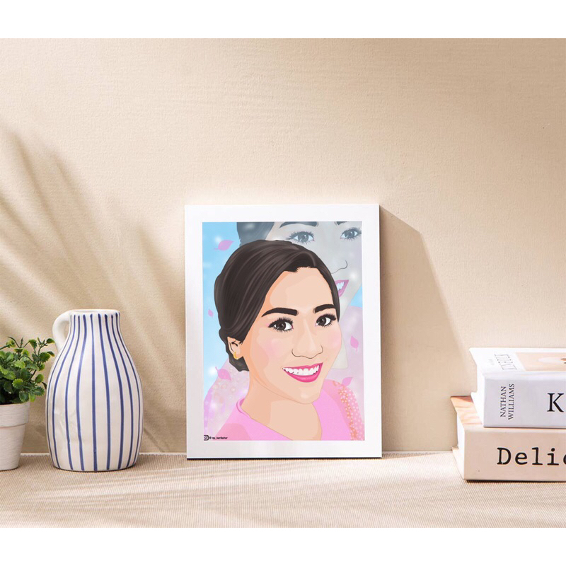 Jual Custom Karikatur suka-suka mulai dari 7 kepala PLUS BINGKAI/FRAME ...