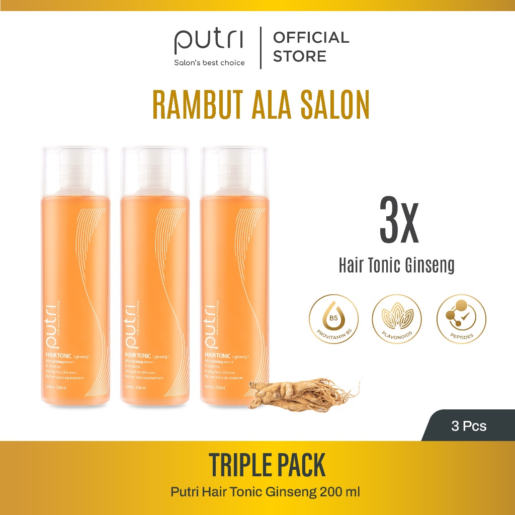 Jual Putri Triple Pack Hair Tonic Ginseng 200ml - Paket Isi 3 untuk ...