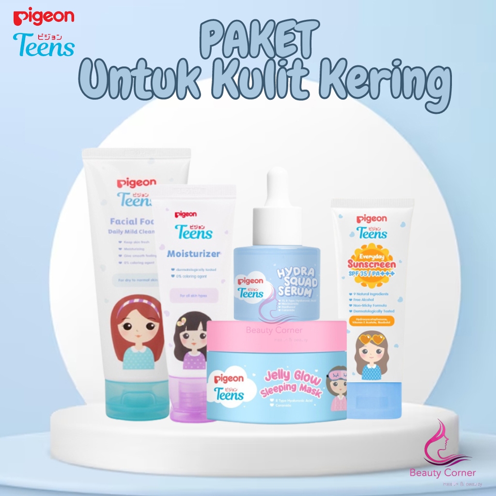 Jual Pigeon Teens 1 Paket Skincare Untuk Kulit Kering | Shopee Indonesia