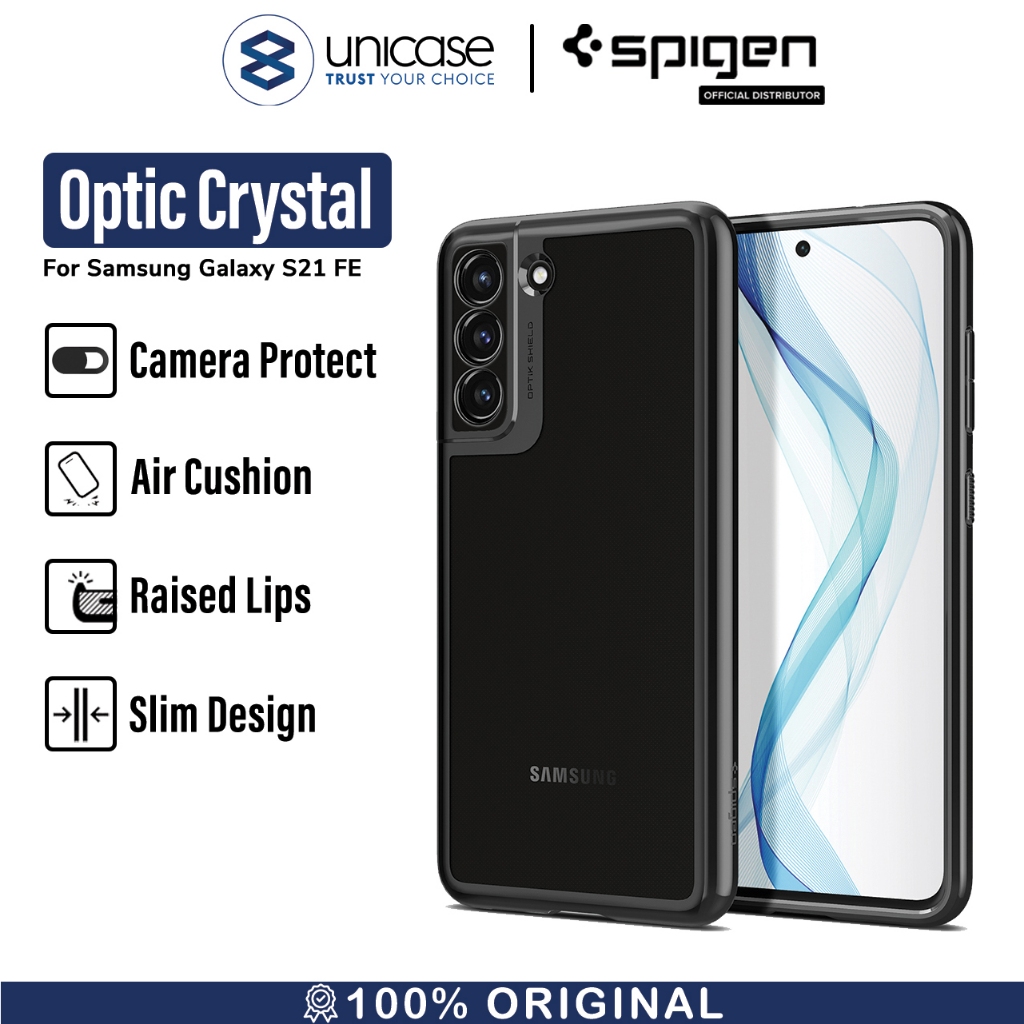 Jual Case Samsung Galaxy S21 FE Spigen Optik Crystal Anti Crack Soft Casing | Shopee Indonesia