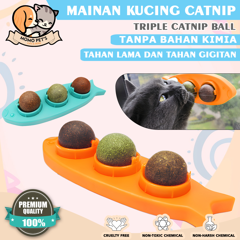 Jual Catnip Permen 3 in 1 Snack Kucing Tempel Dinding / Snack Mainan Kucing Catnip Energi Snack ...