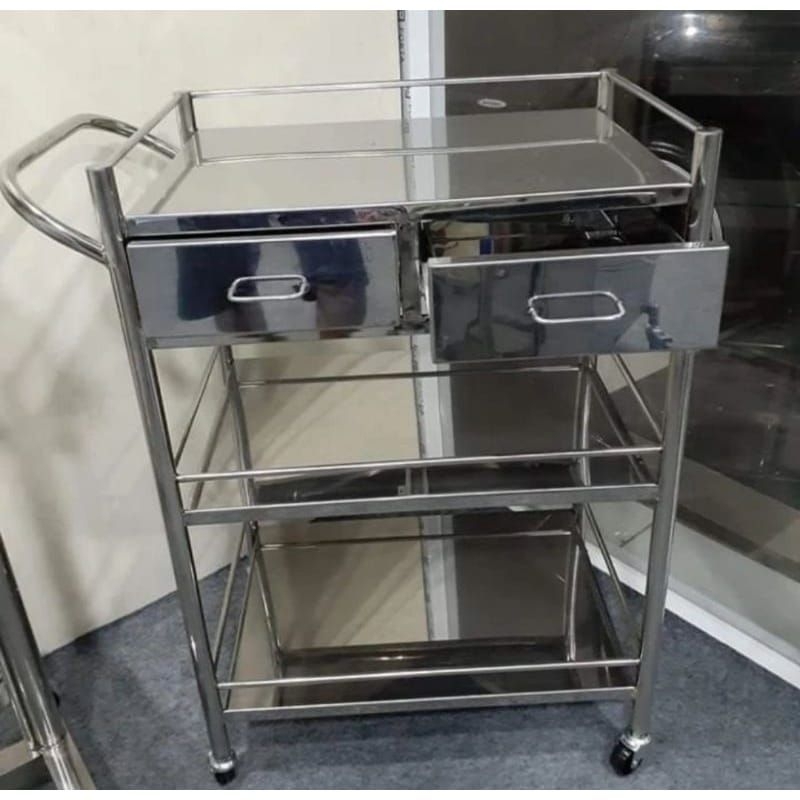 Jual trolley instrumen 3 susun 2 laci setenlis | Shopee Indonesia