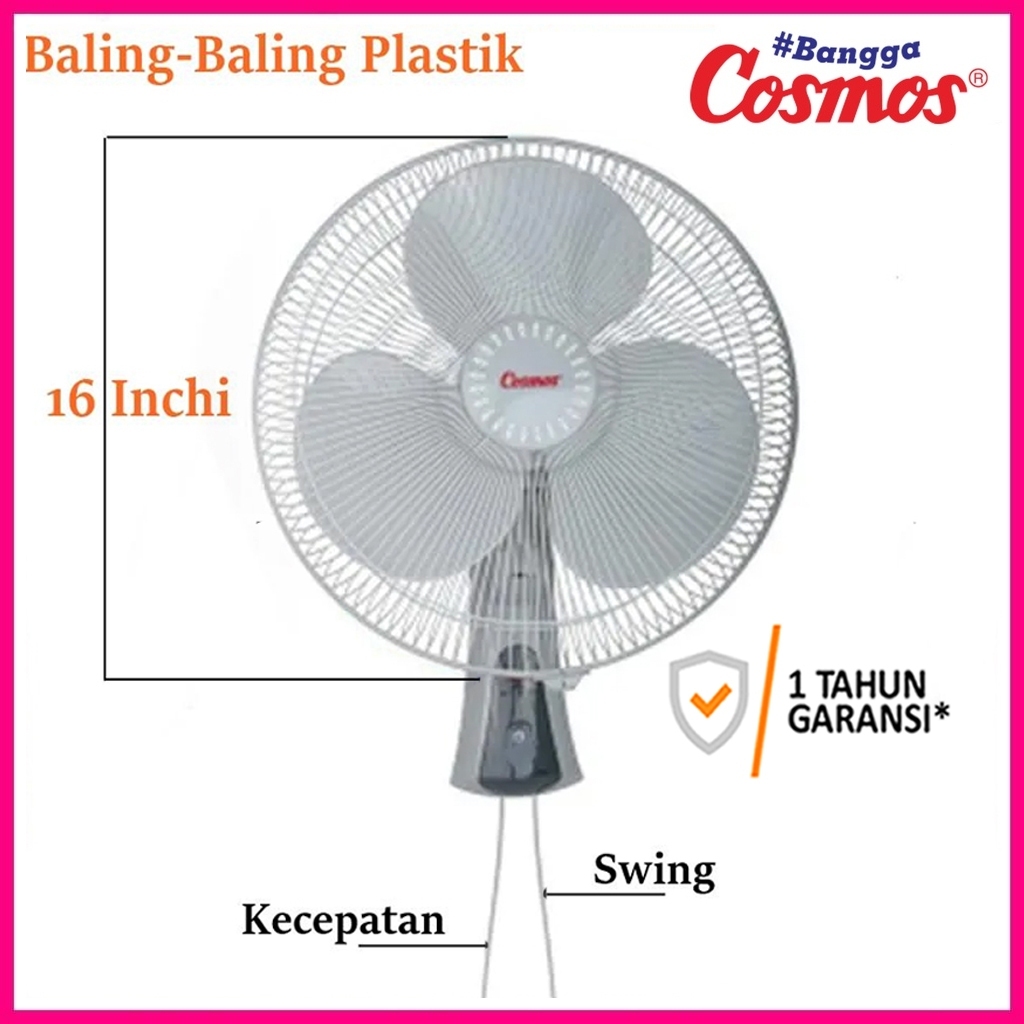 Jual Cosmos 16 CWF Kipas Angin Dinding Ukuran 16 inch | Shopee Indonesia