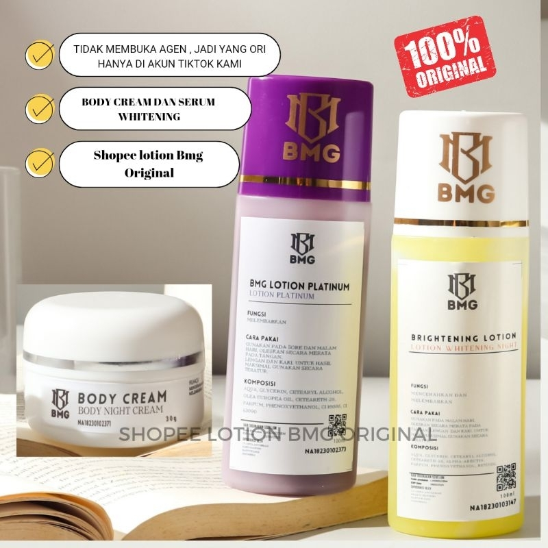 Jual PAKET LOTION BMG ORIGINAL PRAKTIS 3 IN 1 (UNGU, KUNING, BODY CREAM ...