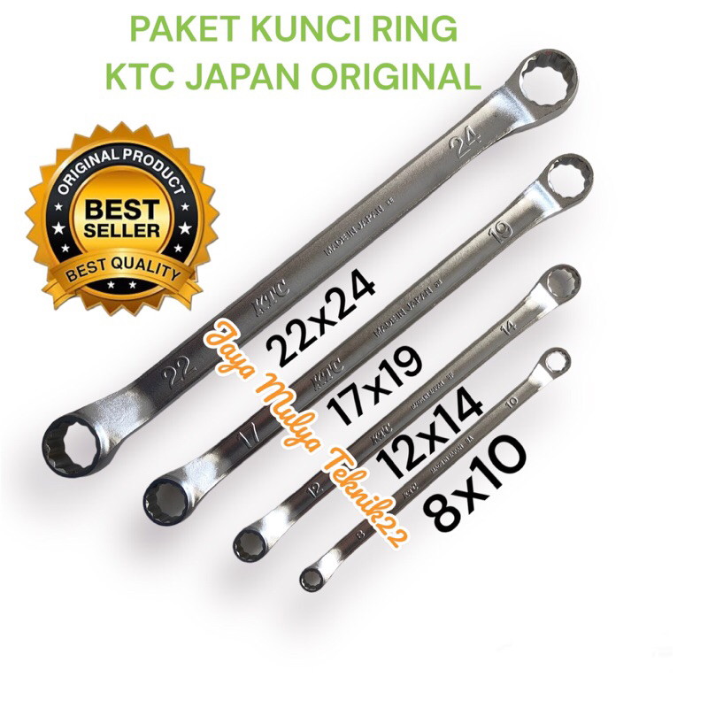 Jual Paket kunci ring 4 pcs KTC Japan original / Alat bengkel berkualitas | Shopee Indonesia