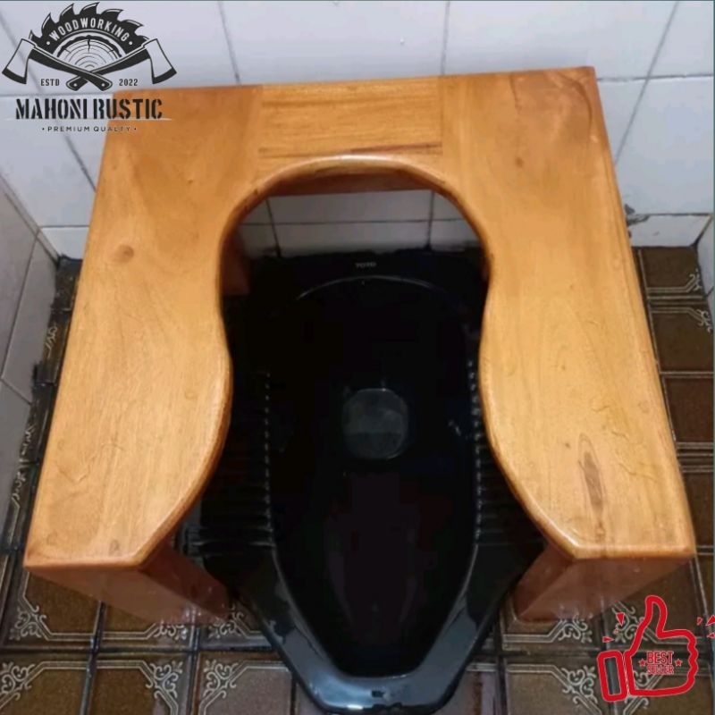 Jual kursi wc 45×45×25 closet duduk kayu kursi jongkok portable tinggi ...