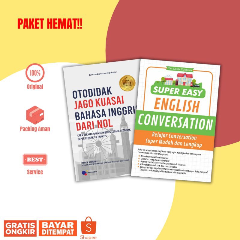 Jual PAKET HEMAT 2 BUKU OTODIDAK JAGO KUASAI BAHASA INGGRIS DARI NOL+SUPER EASY ENGLISH ...