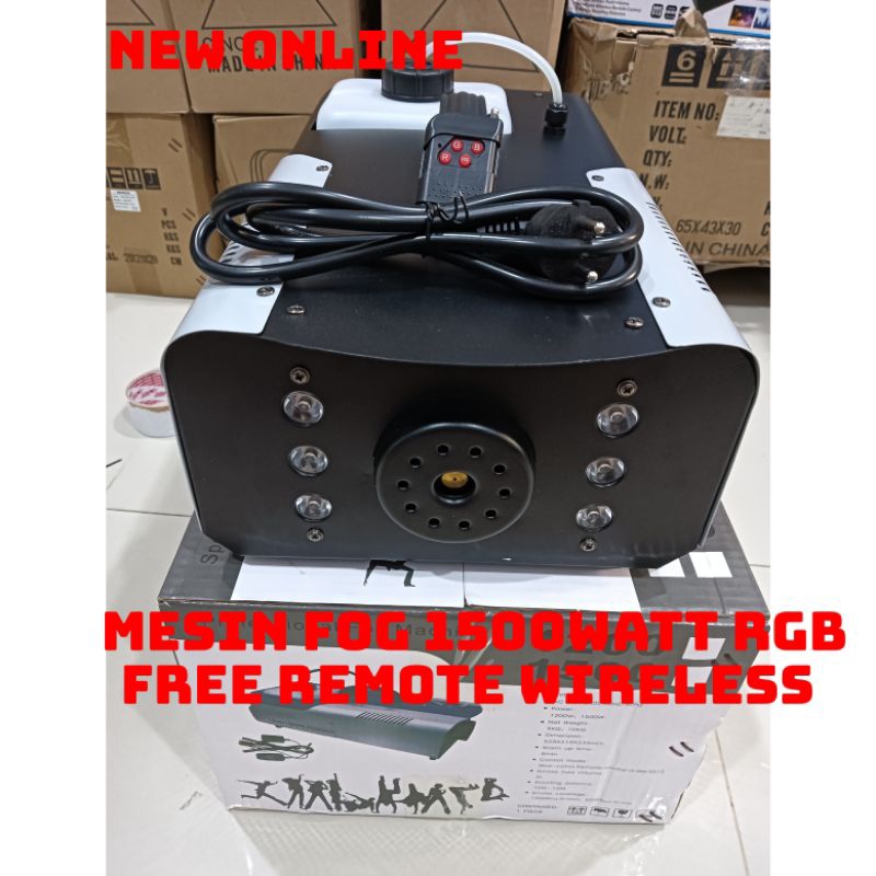 Jual MESIN FONGGING 1500WATT RGB FREE REMOTE WIRELESS | Shopee Indonesia