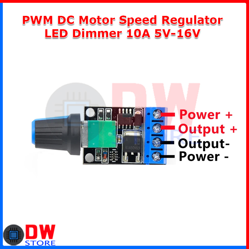 Jual Adjustable PWM DC Motor Speed Controller DC 5V 12V 16V 10A LED ...