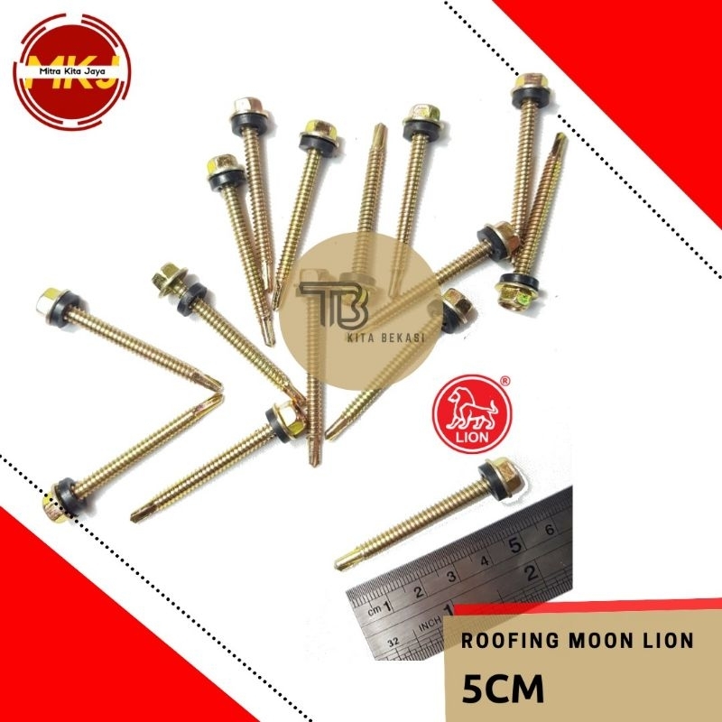 Jual BAUT BAJA RINGAN 12 x 50 (5 cm) MOON LION / BAUT ROOFING MOON LION ...