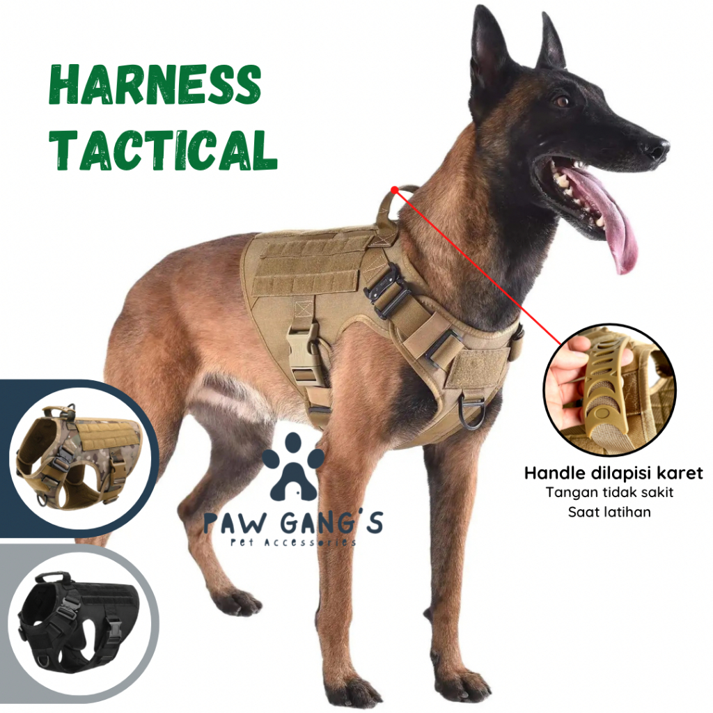 Jual Paw Gangs Harness Anjing Tactical Rompi Anjing Besar Militer Dog ...