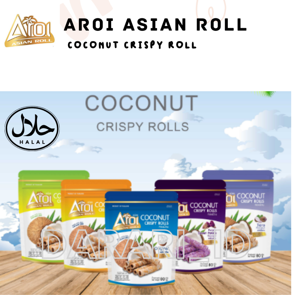 Jual AROI THAI SNACK COCONUT ROLLS SNACK KELAPA THAILAND | Shopee Indonesia