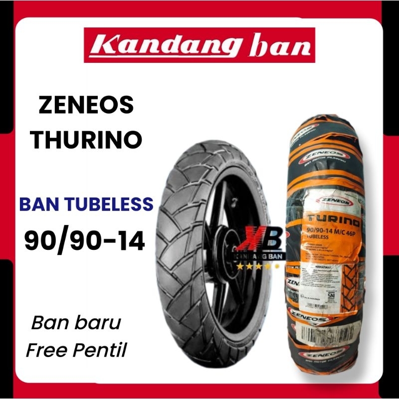 Jual BAN TUBLES MATIC ZENEOS TURINO 90/90 RING 14 BAN BARU, FREE PENTIL ...