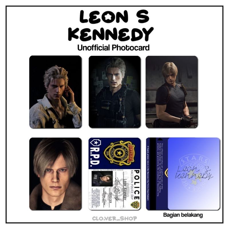 Jual Photocard Leon S Kennedy Resident Evil Fanmade | Shopee Indonesia