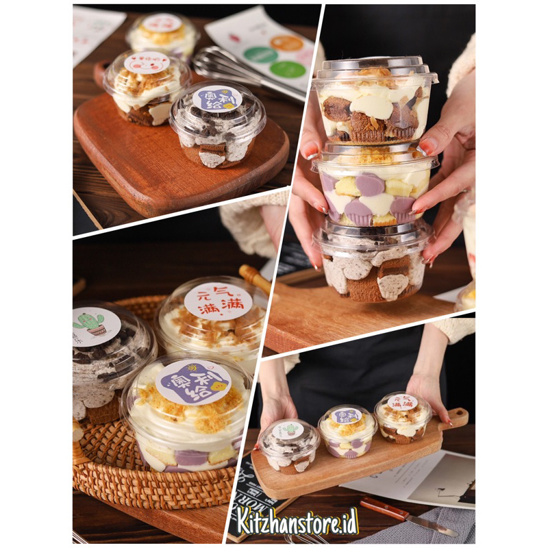 Jual 10pcs KOREAN dessert box cup kotak mika kue puding tiramisu gelato ...