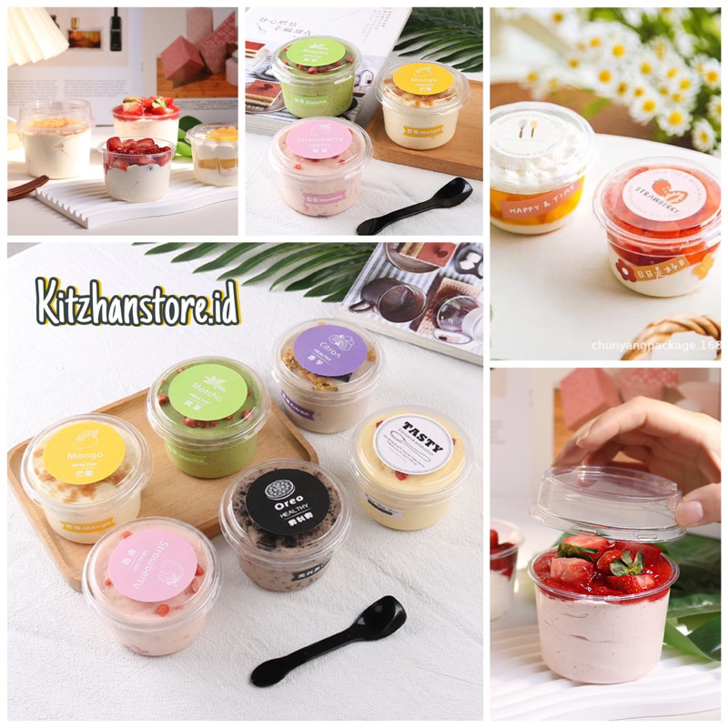 Jual 10pcs dessert cup Premium cup mika puding yougurt dessert tiramisu ...