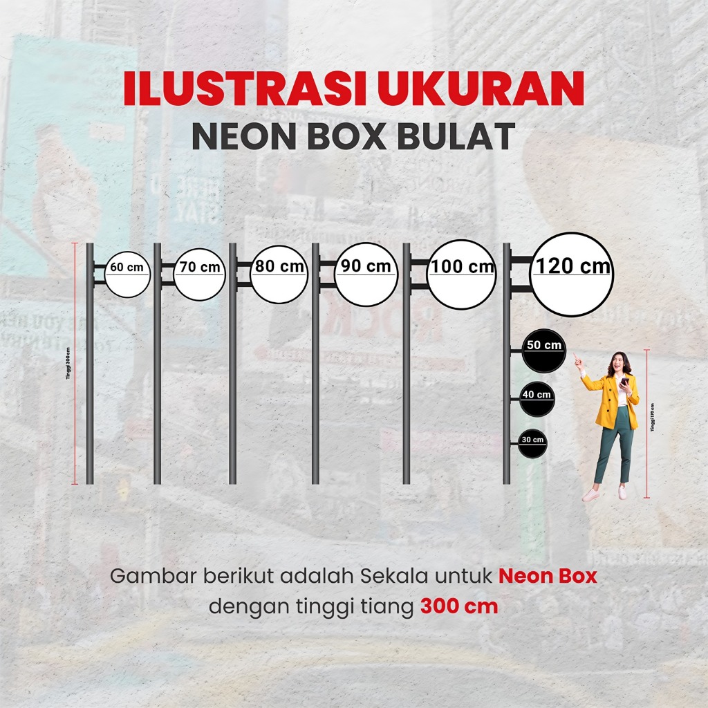 Jual Neon Box Indoor Outdoor 60cm x 100cm Premium Custom 2 Sisi ...