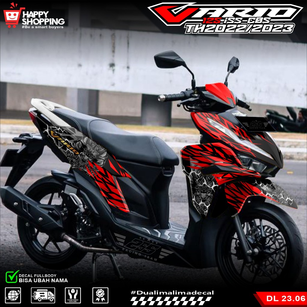 Jual (COD) Decal Sticker VARIO 125 NEW 2023 CBS/ISS Full Body FullBlok Desain Simpel Racing ...