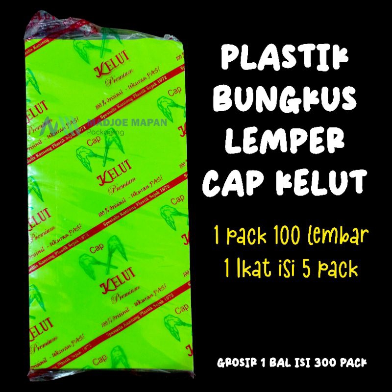 Jual plastik bungkus kue basah lemper warna hijau isi 100 lembar ...