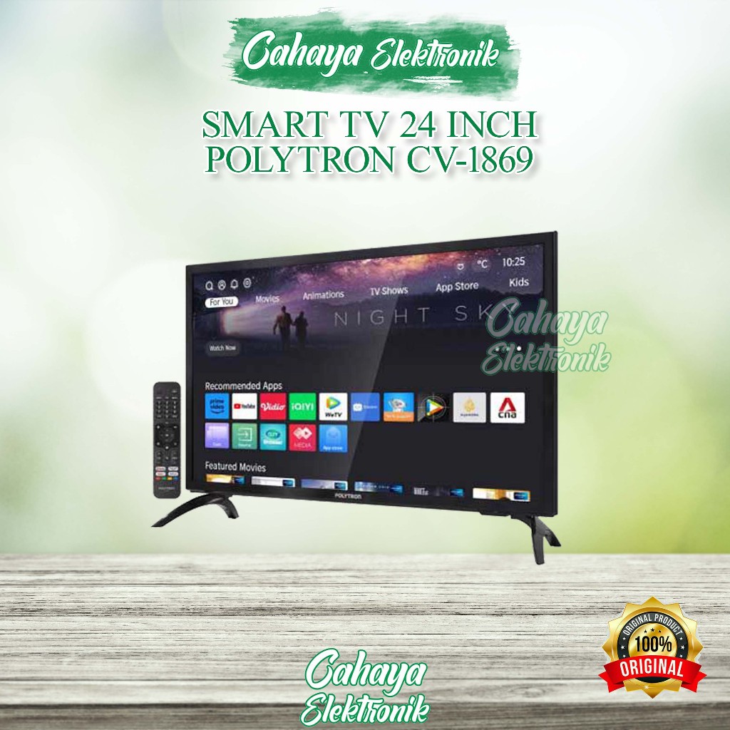Jual SMART TV POLYTRON LED TV 24 INCH TIPE PLD 24CV1869 24 CV 1869 GARANSI RESMI TERMURAH ...