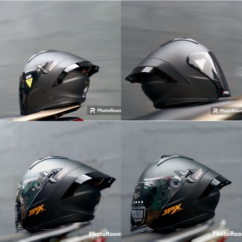 Jual HELM JPX NOVA X V2 HITAM DOP PAKET GANTENG SPOILER DOBLE VISOR ...