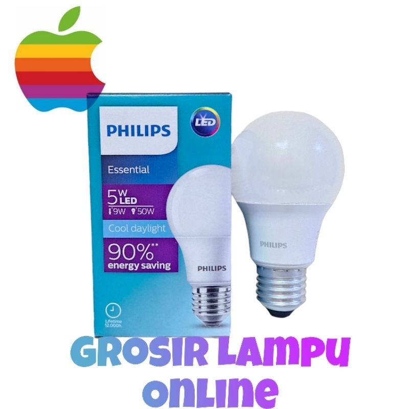 Jual Led Philips Essential 5 Watt - Lampu Philips Led Essential 5 W | Shopee Indonesia