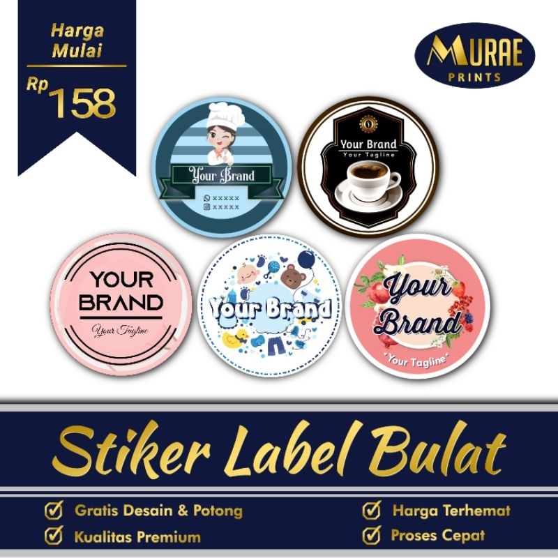 Jual [TERMURAH] Stiker Bulat - Stiker Label - Stiker Olshop - Stiker ...