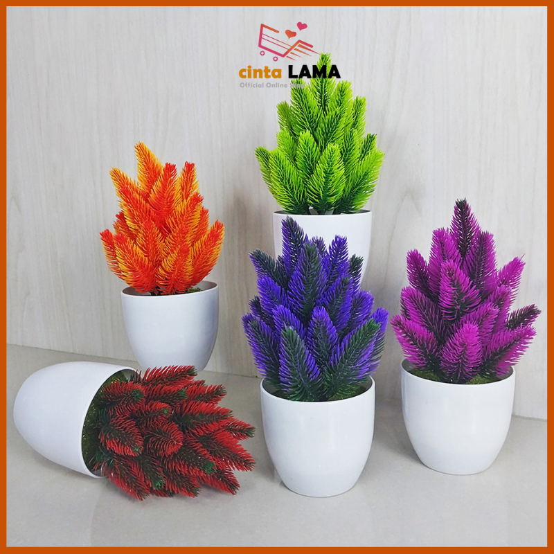 Jual Bunga Hias Plastik Phoenix Tanaman Pot Artificial Flower Ornamen ...