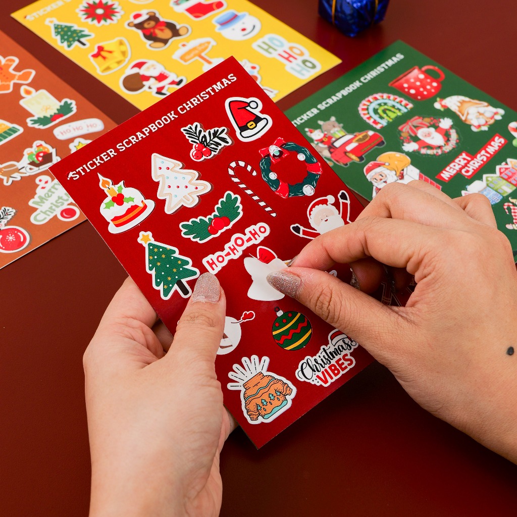 Jual Stiker Pack Merry Christmas Sticker Scrapbook Journaling Natal ...