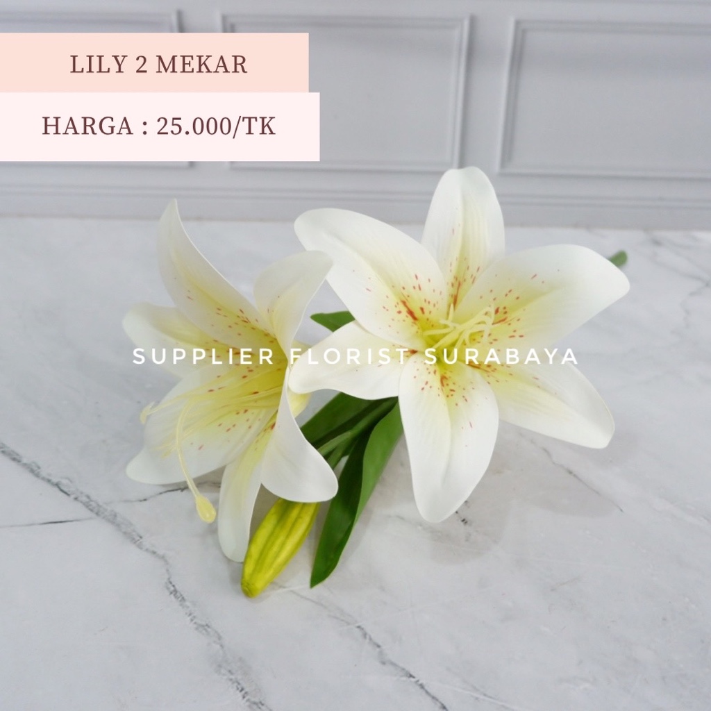 Jual LILY BUNGA PALSU LILY BAHAN LATEX REAL TOUCH TIGER LILY ARTIFICIAL ...