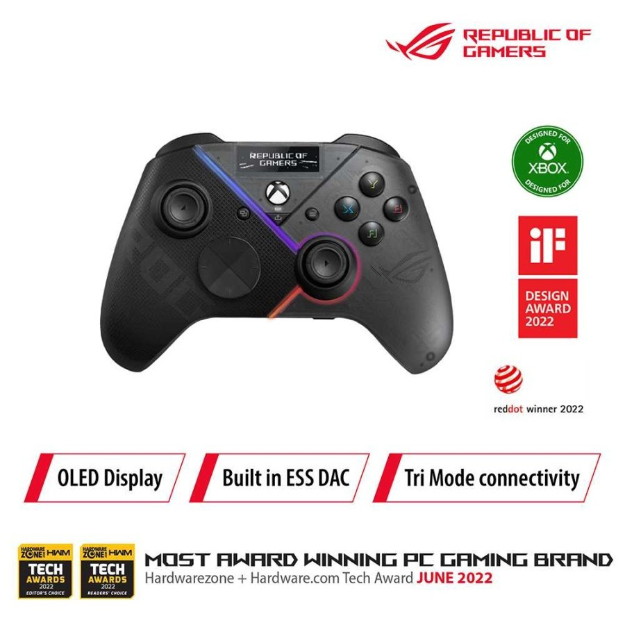 Jual GamePad ASUS ROG RAIKIRI PRO - PC Controller with OLED Display ...