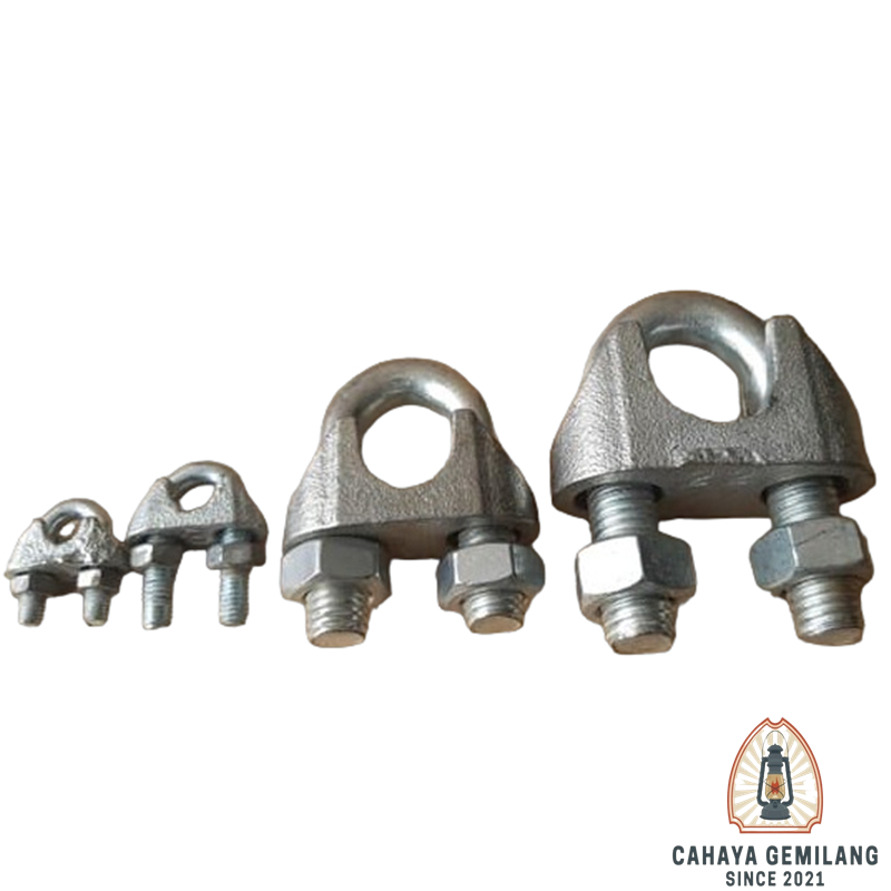 Jual KUKU MACAN Clamp Klem Tali Kawat Baja Kabel Seling Sling 12 MM 1/2 ...
