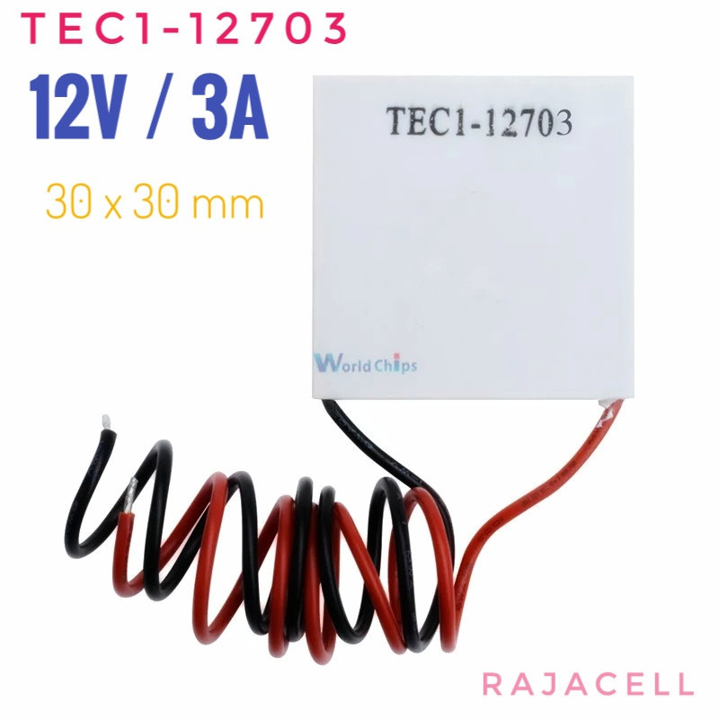 Jual Peltier TEC1 12703 12V 3A 30x30 Thermoelectric Cooler Peltir ...