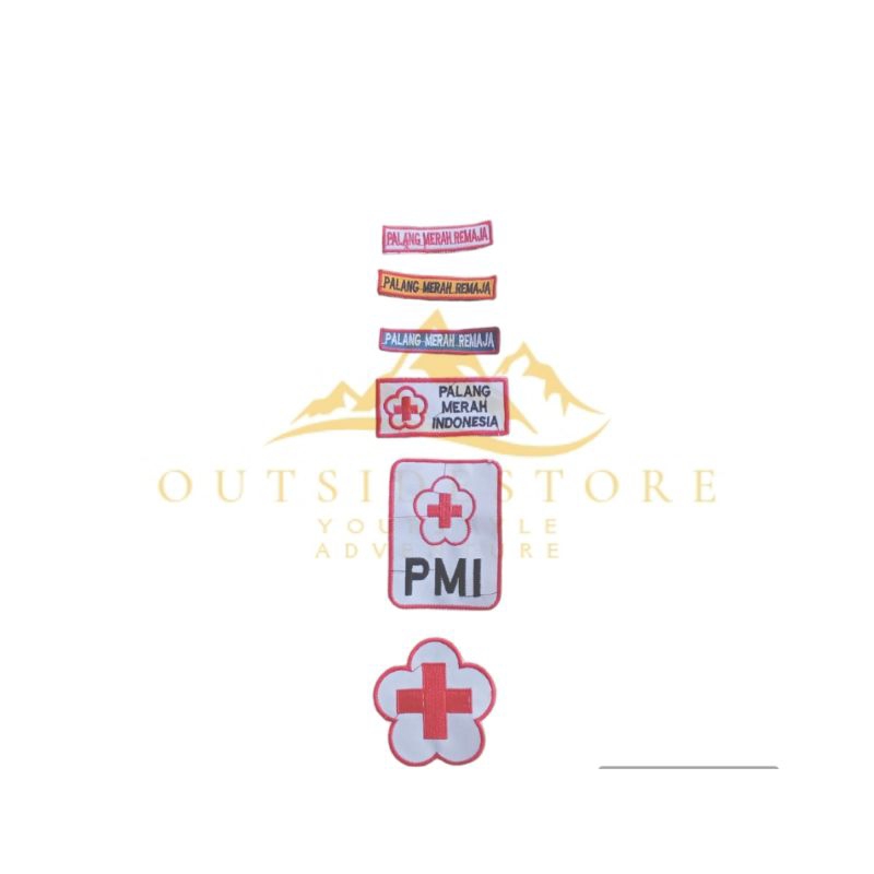 Jual logo pmi bordir pmi atribut pmi bordir palang merah remaja ...
