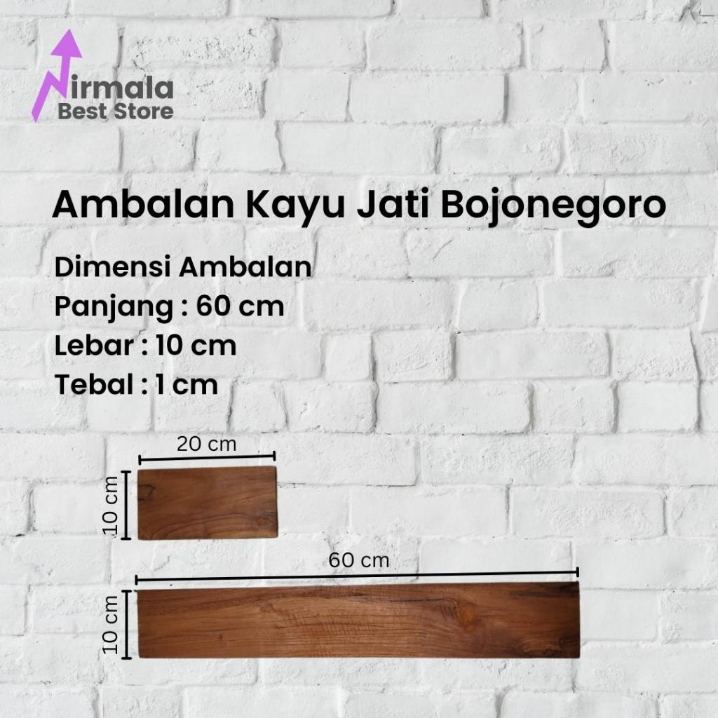 Jual Rak Ambalan Kayu Jati Bojonegoro 60cm + Bonus Ambalan 20cm ...