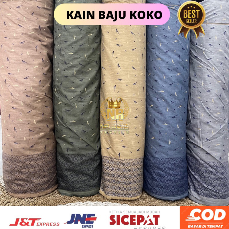 Jual kain doby motif corak B untuk bahan baju koko meteran | Shopee ...