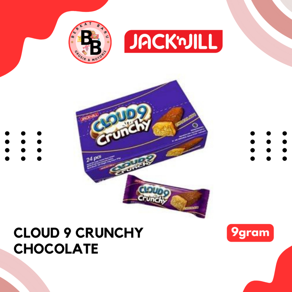 Jual [BB SNACK] CLOUD9 CRUNCHY sachet 8gram HARGA PER BOX ISI 24 PCS ...