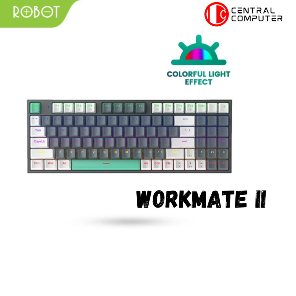 Jual ROBOT WORKMATE II Gaming Mechanical Keyboard Backlit Wired PBT ...