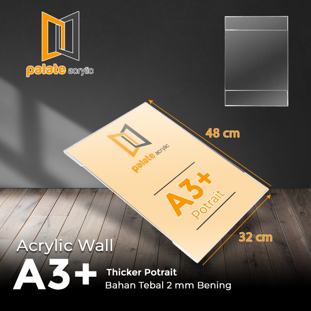 Jual AKRILIK WALL A3+ / ACRYLIC THICKER/ AKRILIK DINDING BROSUR A3 ...