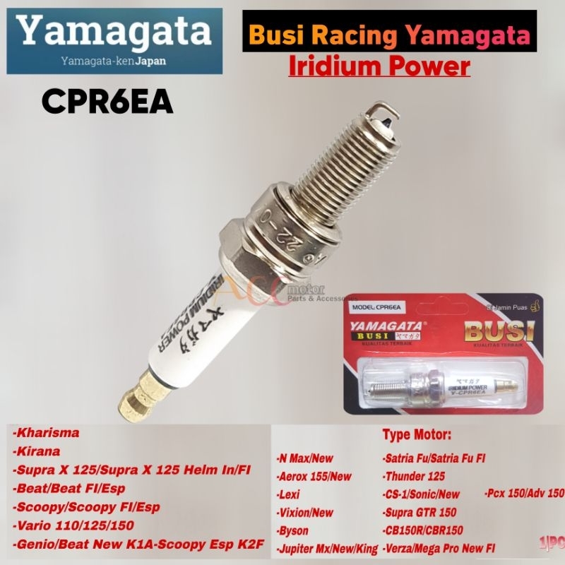 Jual Y-CPR6EA BUSI RACING IRIDIUM POWER KHARISMA/SONIC/CS-1/BEAT/VARIO ...