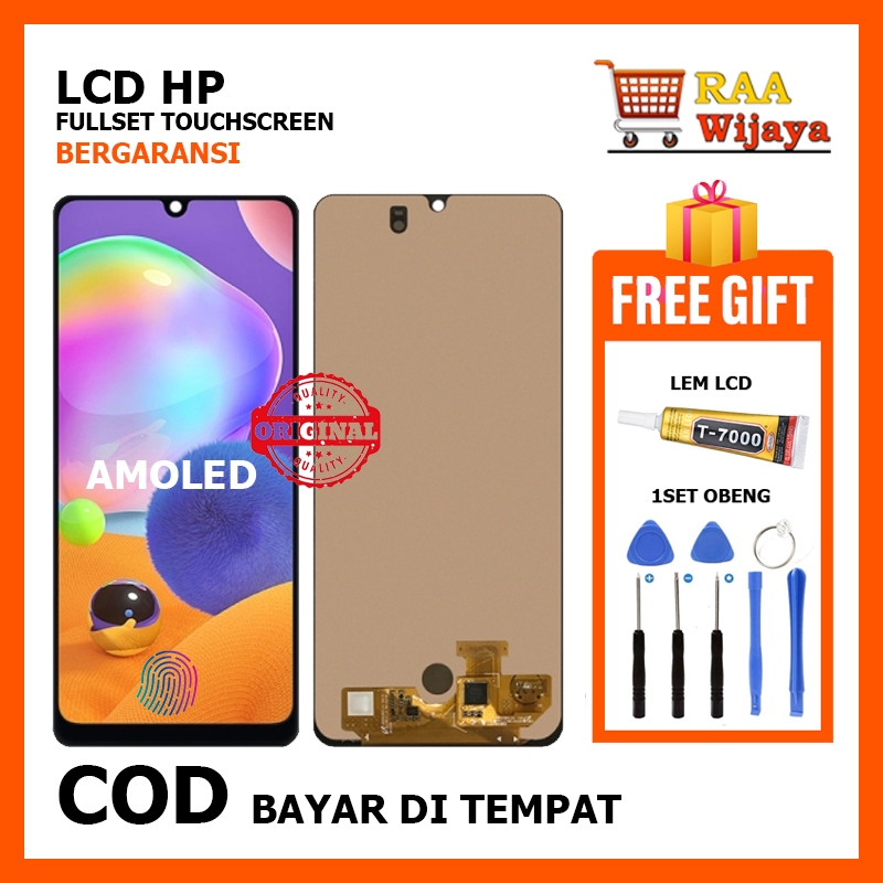 Jual [ORIGINAL] LCD SAMSUNG GALAXY A31 A315 OLED /A315F BISA FINGERPRINT FULLSET Touchscreen ...