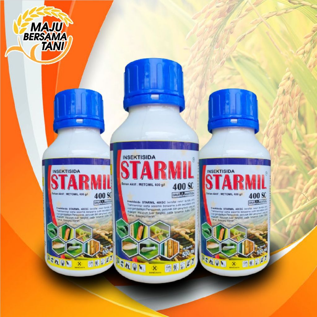 Jual insektisida STARMIL 400 SC bahan aktif metomil 400g/l metomil cair ...