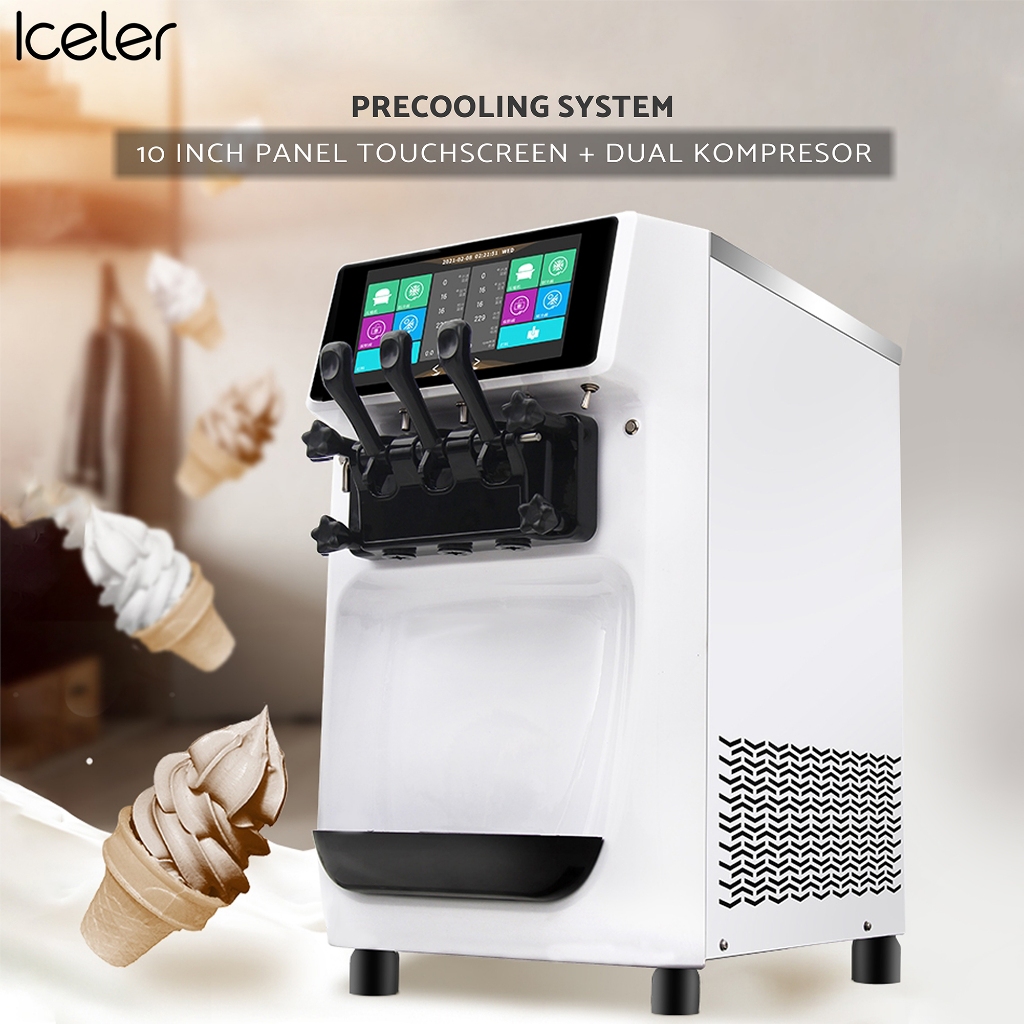 Jual Mesin Soft Es Krim Iceler Ice Cream Machine 3 Tuas 2 Sistem ...