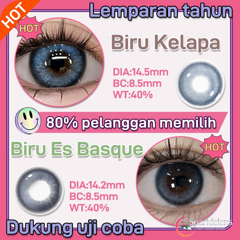 Jual Sparklelens Color Contact Soft Lens Softlens Biru MINUS s.d -6.00 ...