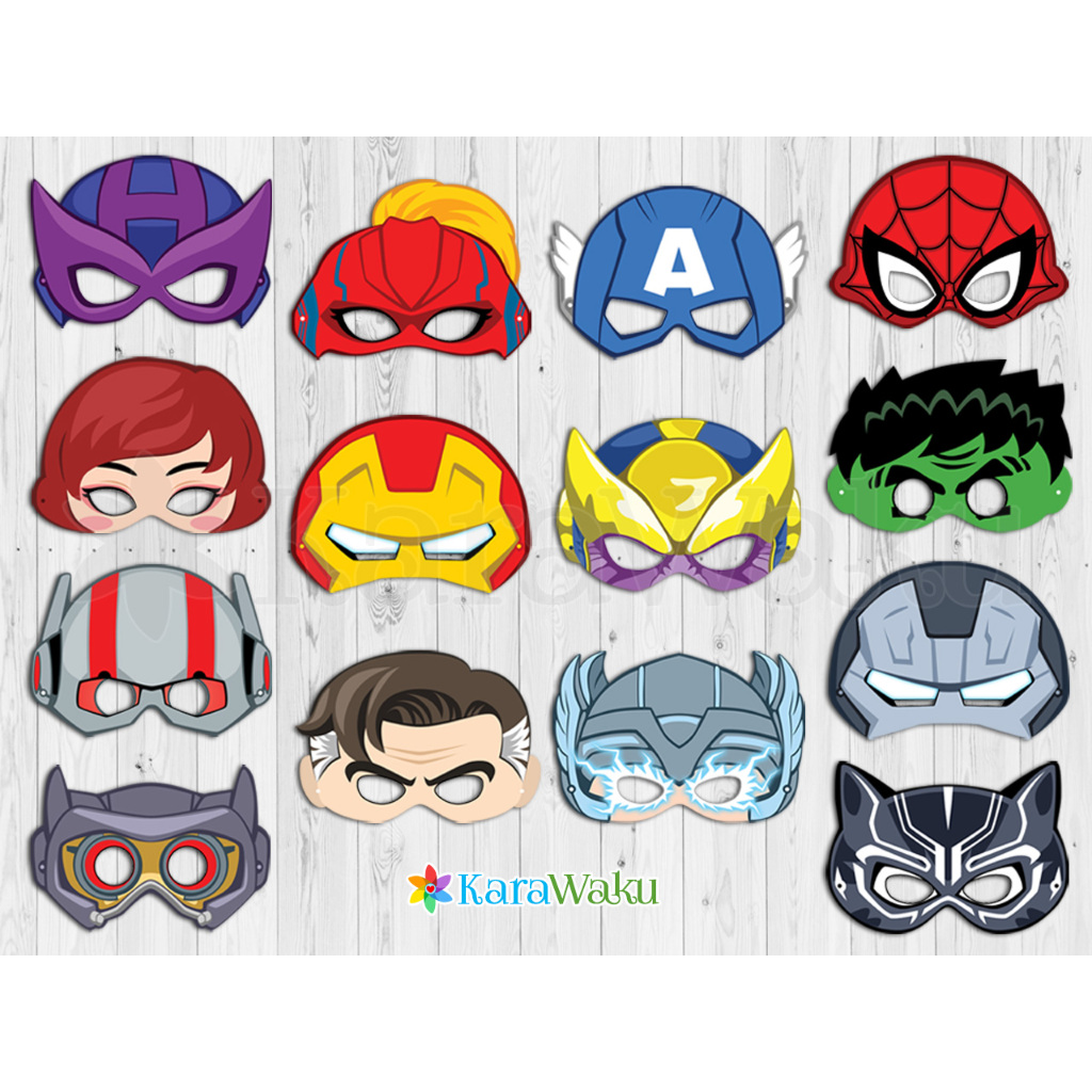 Jual Avengers Topeng Pesta Ultah Anak Karakter / Party Mask Superhero ...