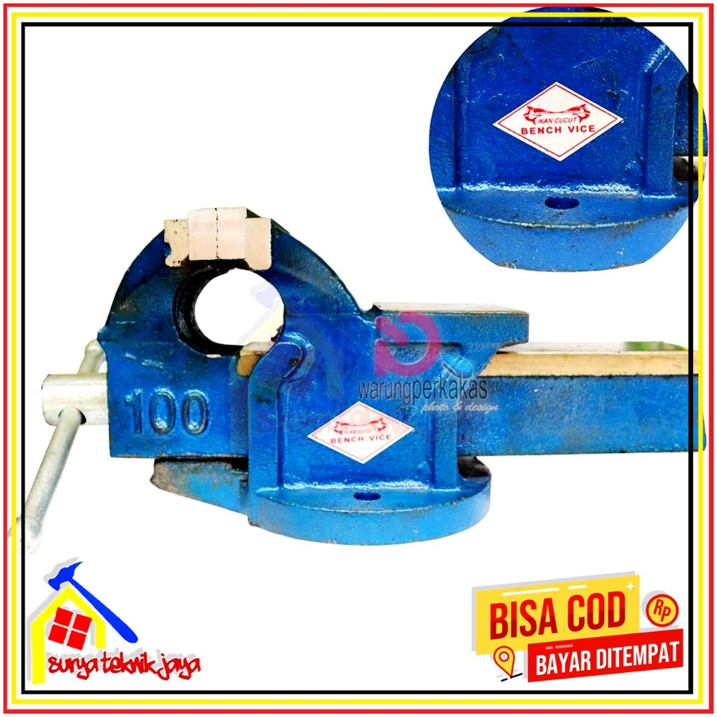 Jual [cuci gudang] Catok Paron Besi 3 - Bench Vise 75mm - Ragum Jepit ...