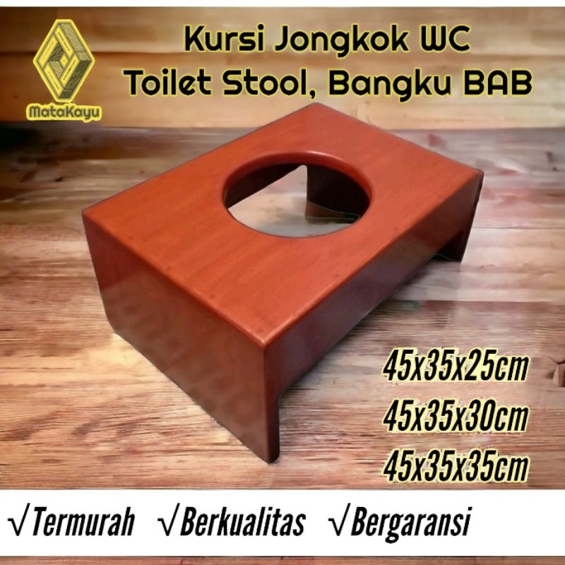 Jual Kursi toilet wc closet duduk portable kayu kursi bolong jongkok ...