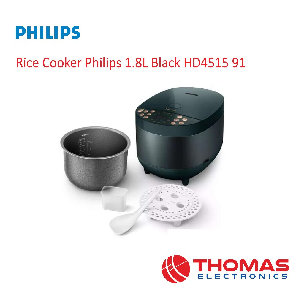 Jual Rice Cooker Digital Philips HD4515 HD 4515 / 91 1.8 L Black Green ...